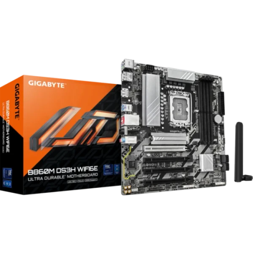 Gigabyte B860M DS3H WIFI6E matična ploča LGA1851 Micro ATX DDR5 Wi-Fi 6E