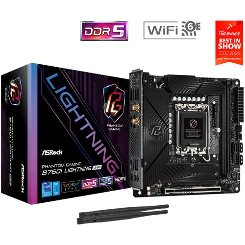 ASRock B760I Lightning WiFi matična ploča LGA1700 Intel B760 Mini-ITX DDR5 Wi-Fi 6E