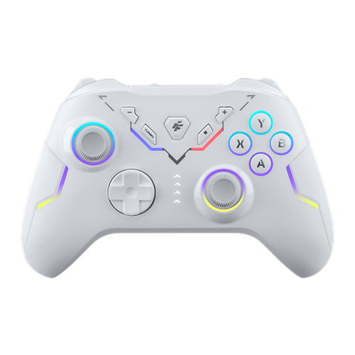Flashfire Neon F207 bežični gamepad, Hall palice, RGB, beli