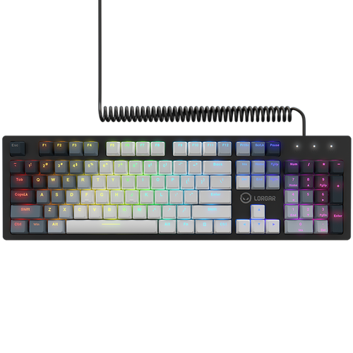 LORGAR Azar 514 žična mehanička gaming tastatura, RGB, 104 tipke, bela