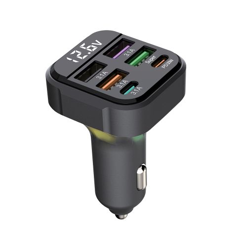 Auto punjač Superior K35 30W, 4x USB-A + 2x USB-C