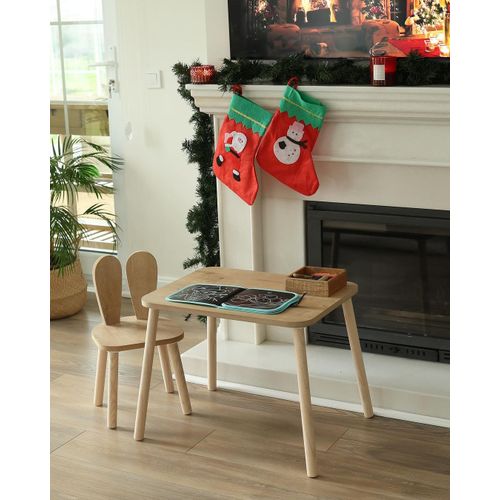 Hanah Home dečji set stola i stolica Bunny One Chair Set, braon