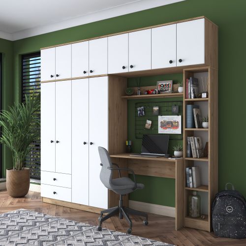 Hanah Home set za spavaću sobu BA122, orah / beli