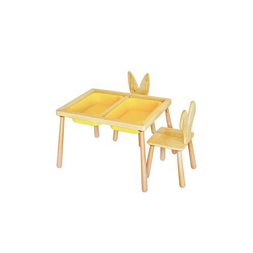 Hanah Home dečji set stola i stolica Table and 2 Chairs, žuti