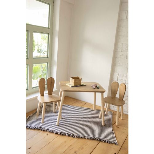 Hanah Home dečji set stola i stolica Bunny Two Chair Set, braon