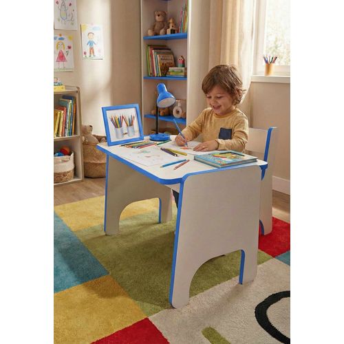 Hanah Home dečji set stola i stolica Artmtktbchrset, plavi / beli