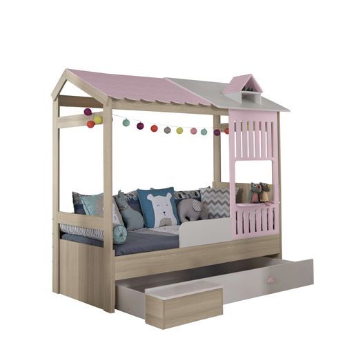 Hanah Home dečji krevet kućica Ayder New, 216 cm, roze