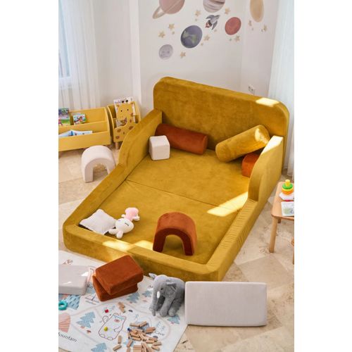 Atelier Del Sofa Funbed Double 115 dečiji krevet 115 × 210 cm, senf žuta