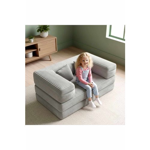 Atelier Del Sofa Kid Sofa dečija sofa na razvlačenje 140 × 70 cm, svetlosiva