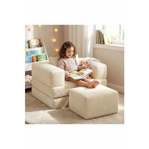 Atelier Del Sofa Puflu dečija sofa na razvlačenje 90 × 70 cm, krem