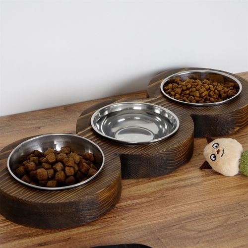 Hanah Home posuda za hranu za ljubimce PET010, 16,5 cm, orah