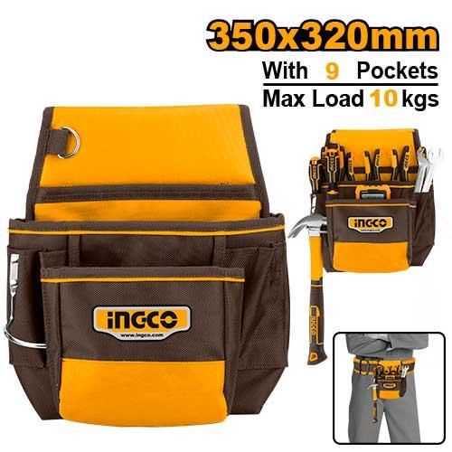 Ingco pojas za alat HTBP010128, 9 džepova, nosivost 10 kg