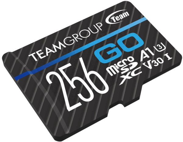 TeamGroup MICRO SDHC/SDXC 256GB GO UHS-I U3 V30, 100/50MB/s +SD Adapter TGUSDX256GU303