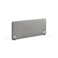 Stoni paravan ZONE
Beli nosači, 1600x650x30 mm, tkanina Rivet, svetlo siva