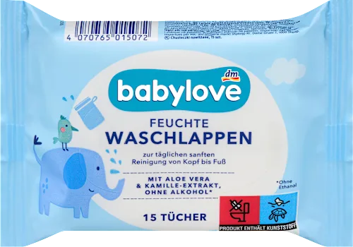babylove
Vlažne krpice, 15 kom