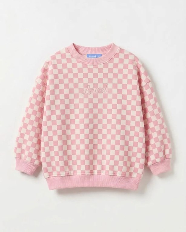Oversized duks za decu sa kariranim dezenom Checkmate