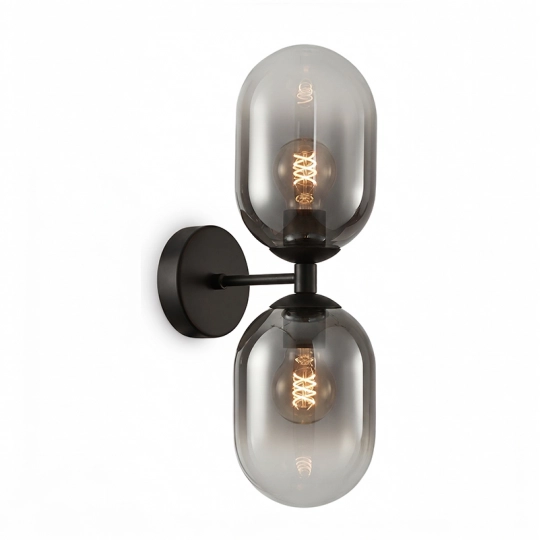 M10490-2Z ZIDNA LAMPA CRNA 2XE27 MAX.60W/220V