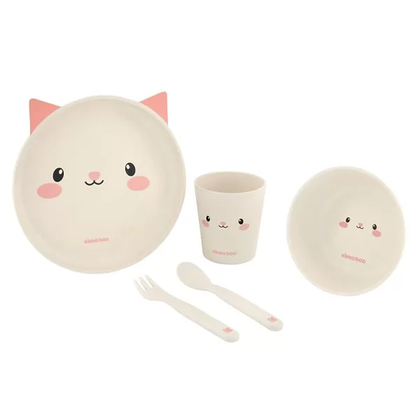 Kikka Boo Baby set za jelo maca roze