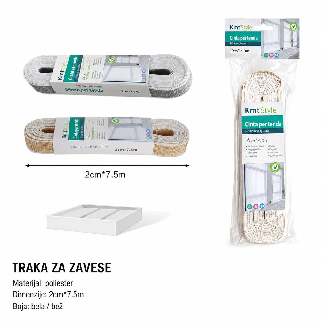 KMT Traka za zastore 2208283 Traka za zastore namenjena za ručne