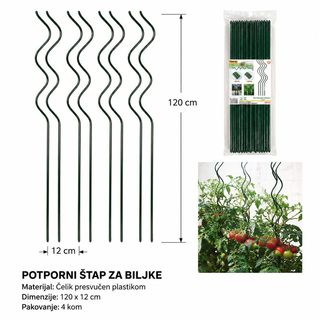 KMT spiralni stub 2904152 Spiralni potporni štap za biljke, praktičan