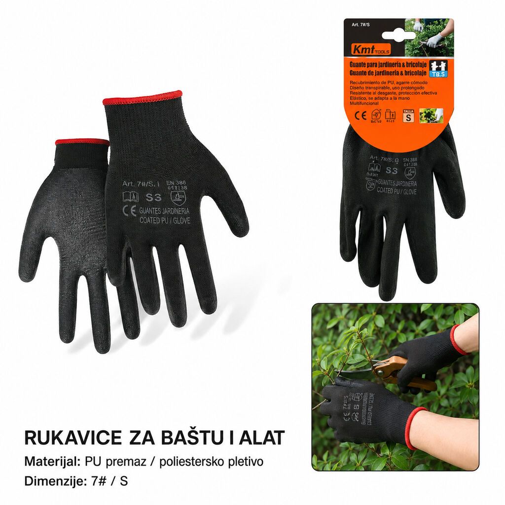 KMT Crna PU rukavice 9368928 - Namena: Višenamenske zaštitne rukavice