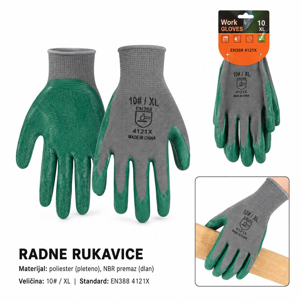 KMT Glatke nitrilne rukavice 9368953 Radne rukavice sa glatkim