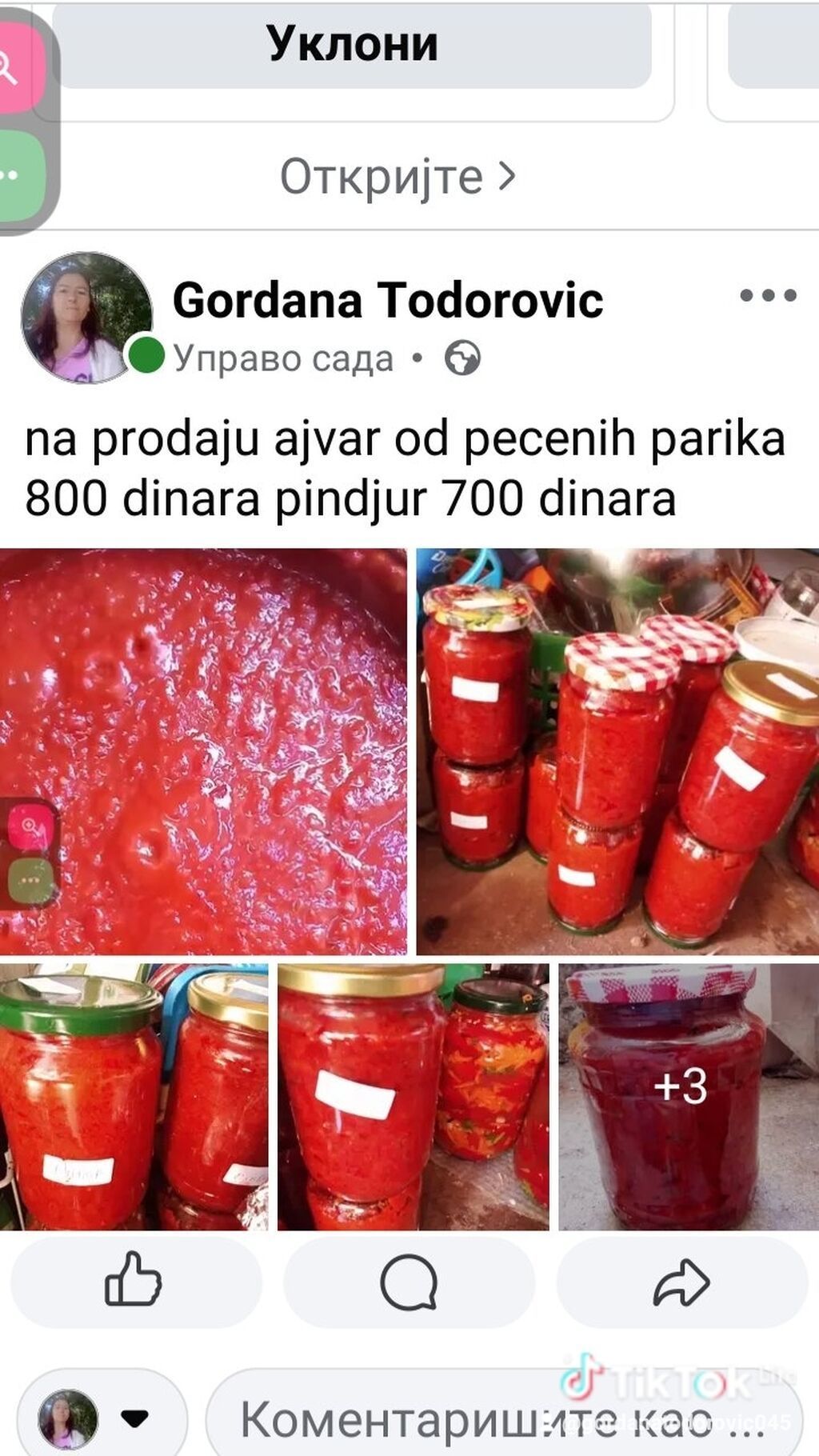 Domaći ajvar i pindžur u teglama. - Ajvar od pečenih paprika – sitno