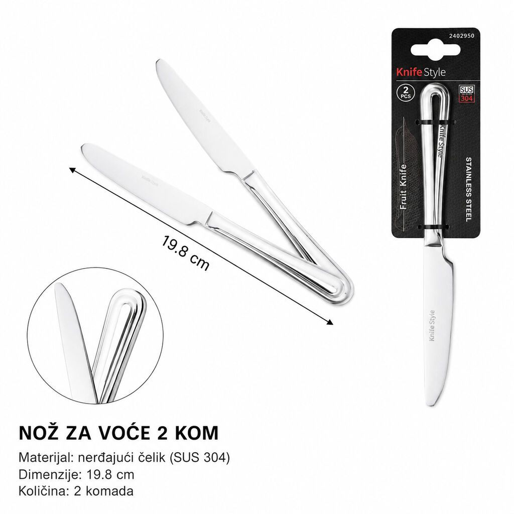 KMT Nož za desert sa ručkom za perle 2402950 Elegantni set noževa za