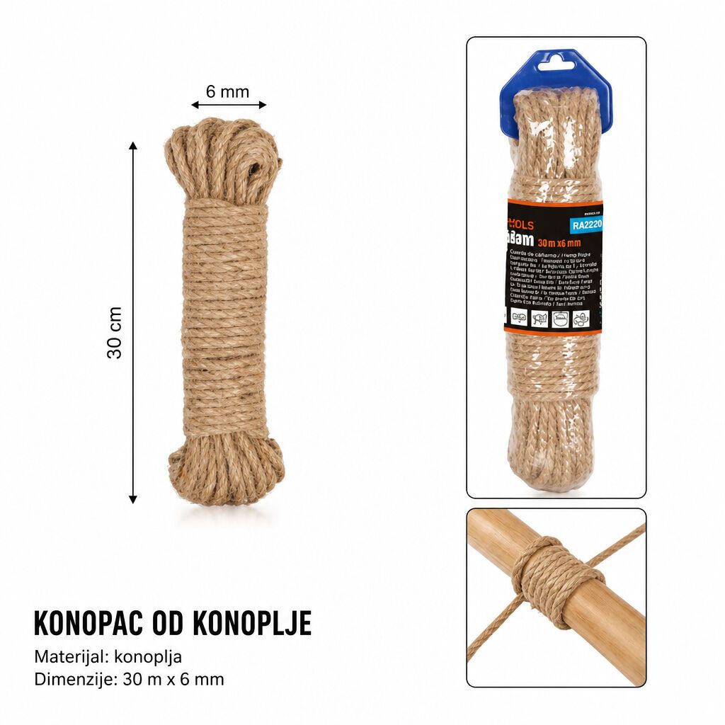 KMT Kanap od jute 6 mm x 30 m (SKU: 5302205, EAN: ) Praktičan
