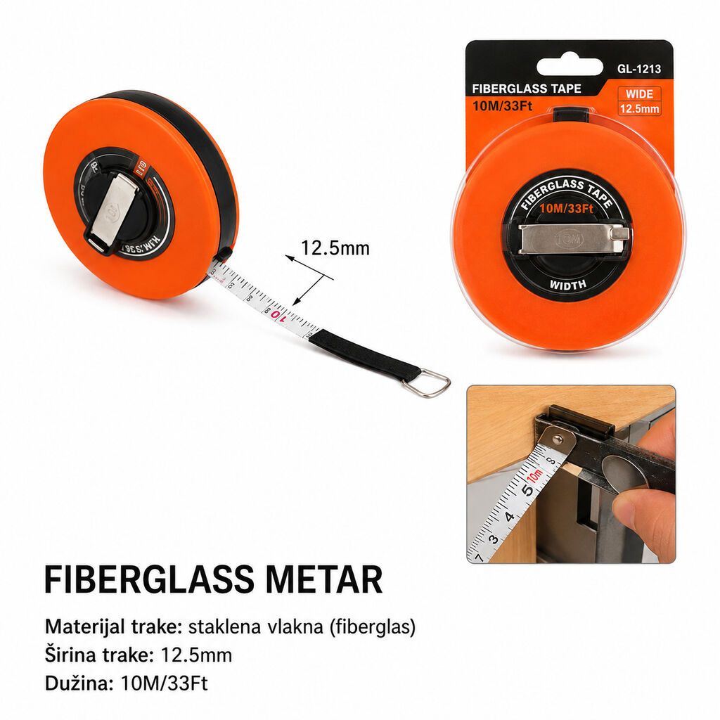 KMT Merna traka od vlakana 2315069 Opis: - Fiberglass metar namenjen
