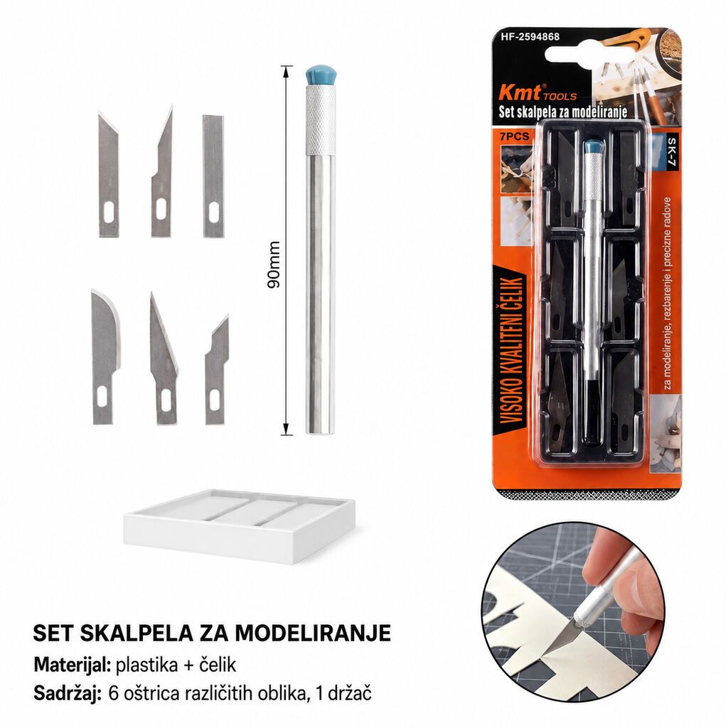 KMT Komada veštačka trava nož – set skalpela za modeliranje (7PCS)