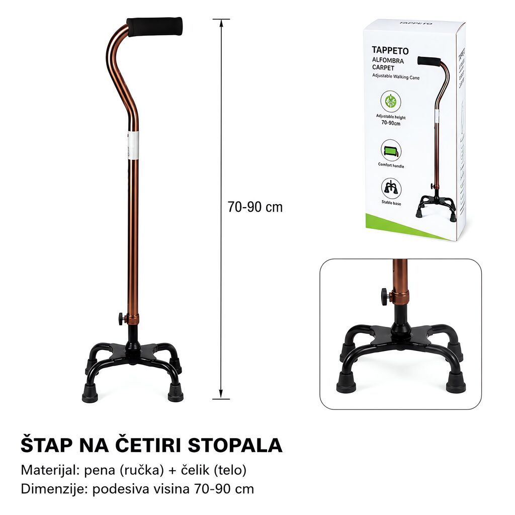 KMT Štaka sa četiri noge na uvlačenje 3283125 Opis: - Pomoćni štap sa