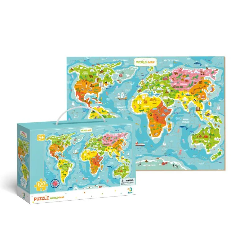 Puzzle mapa sveta 100pcs