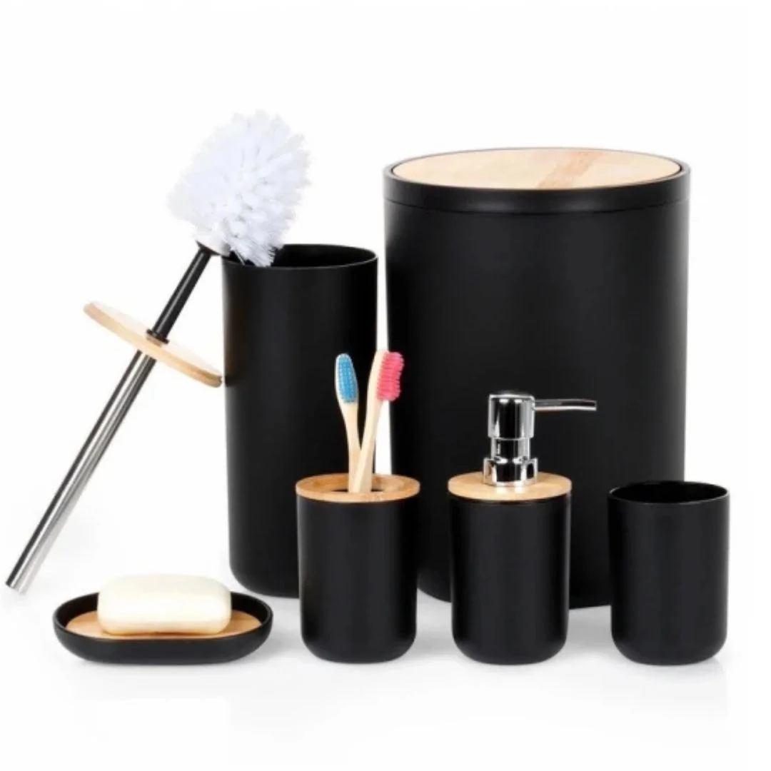 Vilde 568053 – Set od 6 kupatilskih dodataka – Crni