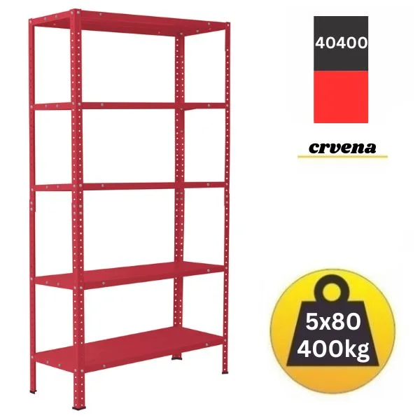 Polica metal-metal 188x90x30 5x80kg
