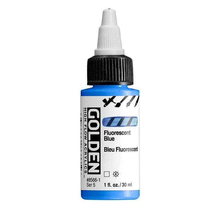 GOLDEN High Flov Fluorescentna akrilna boja 30 ml – 8566 Plava