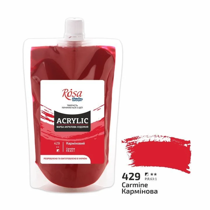 Akrilna boja, 200 ml, ROSA STUDIO – Crna (403)