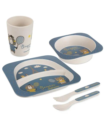 Set za hranjenje 5 delova Bonjour Paris plava Canpol