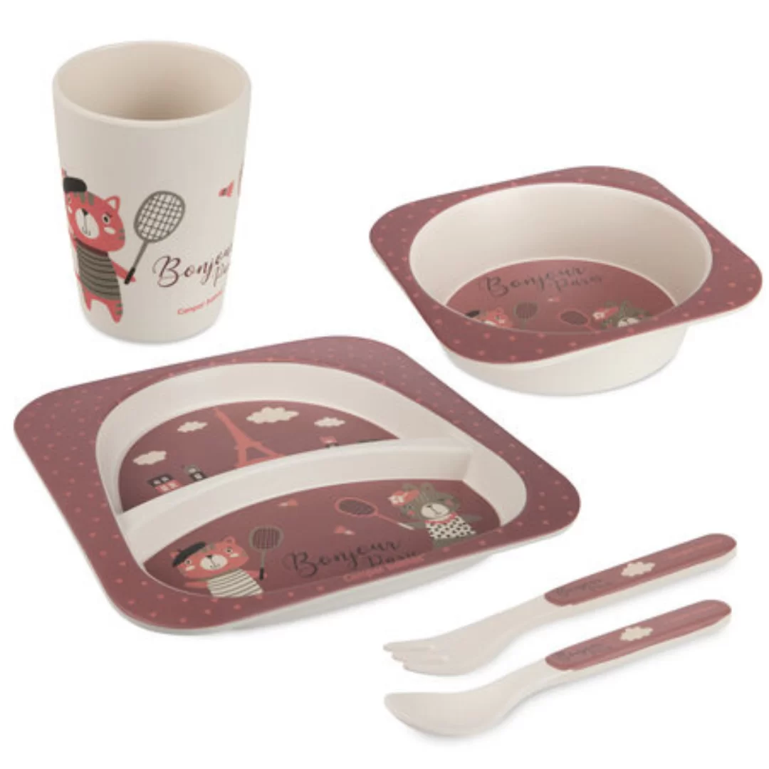 Babies set za hranjenje 5 delova Bonjour Canpol red