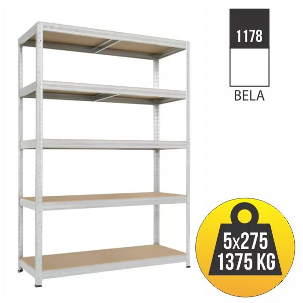 Polica metal drvo Futur Plus 180x120x45