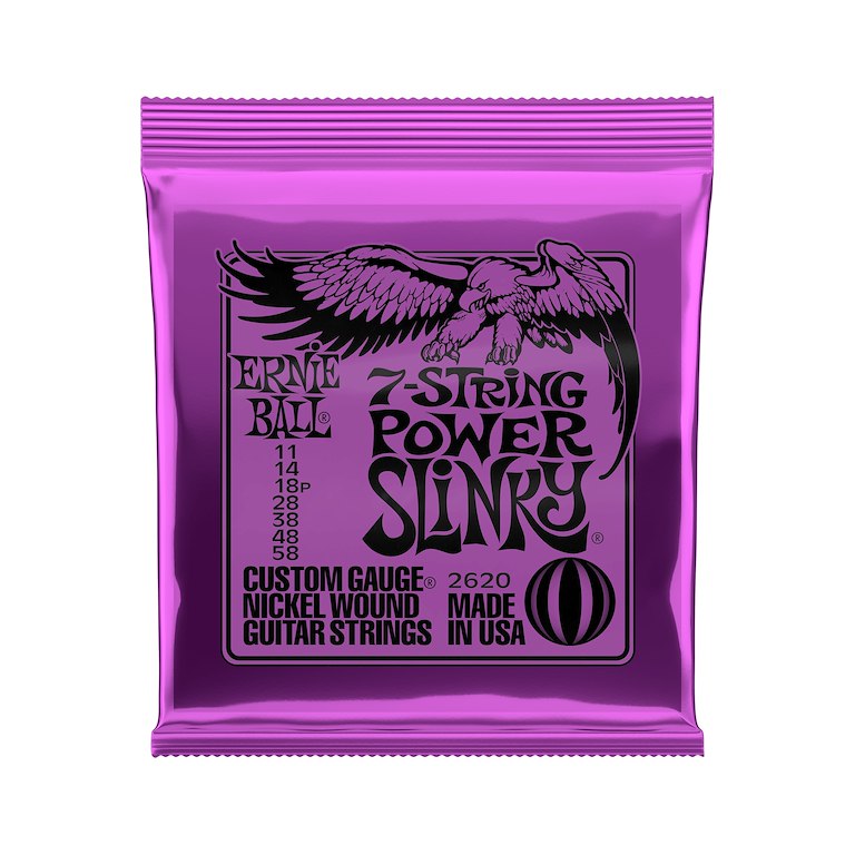 ERNIE BALL 2620 11-58 Power Slinky 7-String - Žice za električnu gitaru