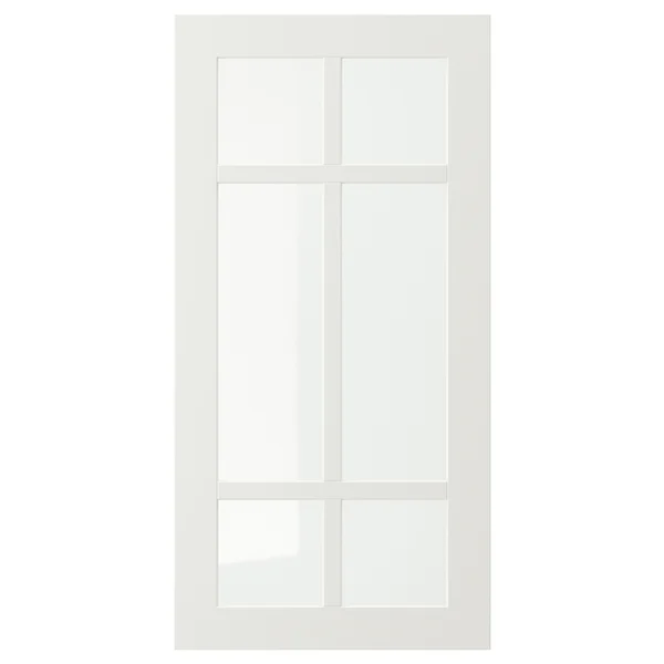 Staklena vrata, bela, 40x80 cm