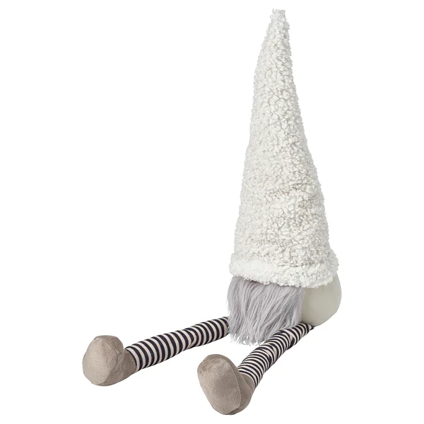 Ukras, Deda Mraz sedenje/prugasto bela, 42 cm