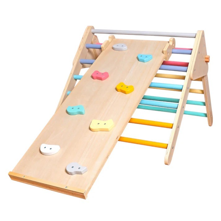KINDER HOME Pikler trougao 2 u 1 drvena penjalica i tobogan V01F021ID: EK000692638