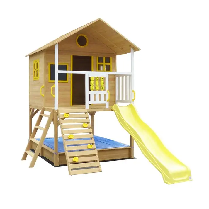 KINDER HOME Velika dečija kućica sa peščanikom i toboganom, za igru na otvorenom u dvorištu i bašti C225ID: EK000692533