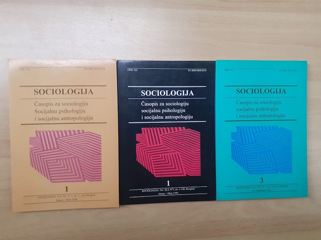 Sociologija časopis  – 3 broja 1998–2000