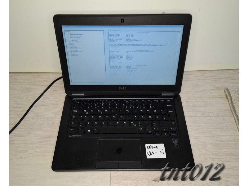 == DELL Latitude E7250 = i5-5300U= 4Gb= 12,5 LED ==