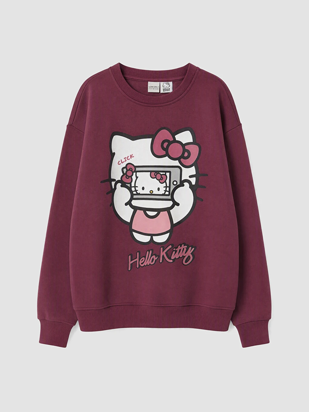 LCW Kids Hello Kitty Štampana Debela Dukserica Za Devojčice