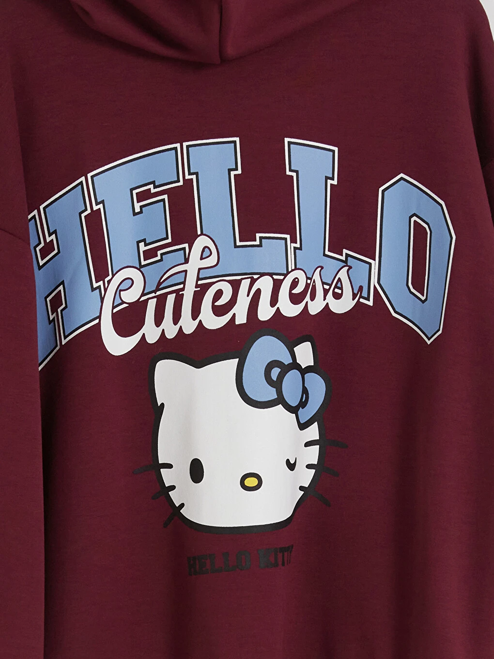 LCW Kids Hello Kitty Štampana Dečija Dukserica Sa Rajsferšlusom, Meka Na Dodir