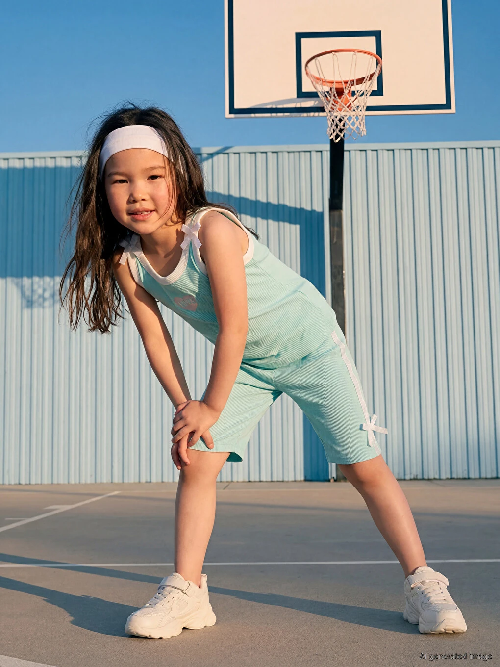 LCW Kids Top Majica Bez Rukava Sa Sjajnim Srcem Za Devojčice